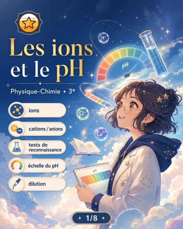 Les ions et le pH — Brevet Physique-Chimie 2026