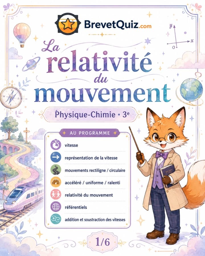 La relativité du mouvement — Brevet Physique-Chimie 2026